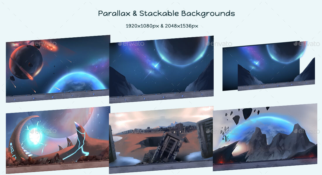 2D Platformer Futuristic Game Kit 1 of 3 - Aliens, Robots & Zombies ...