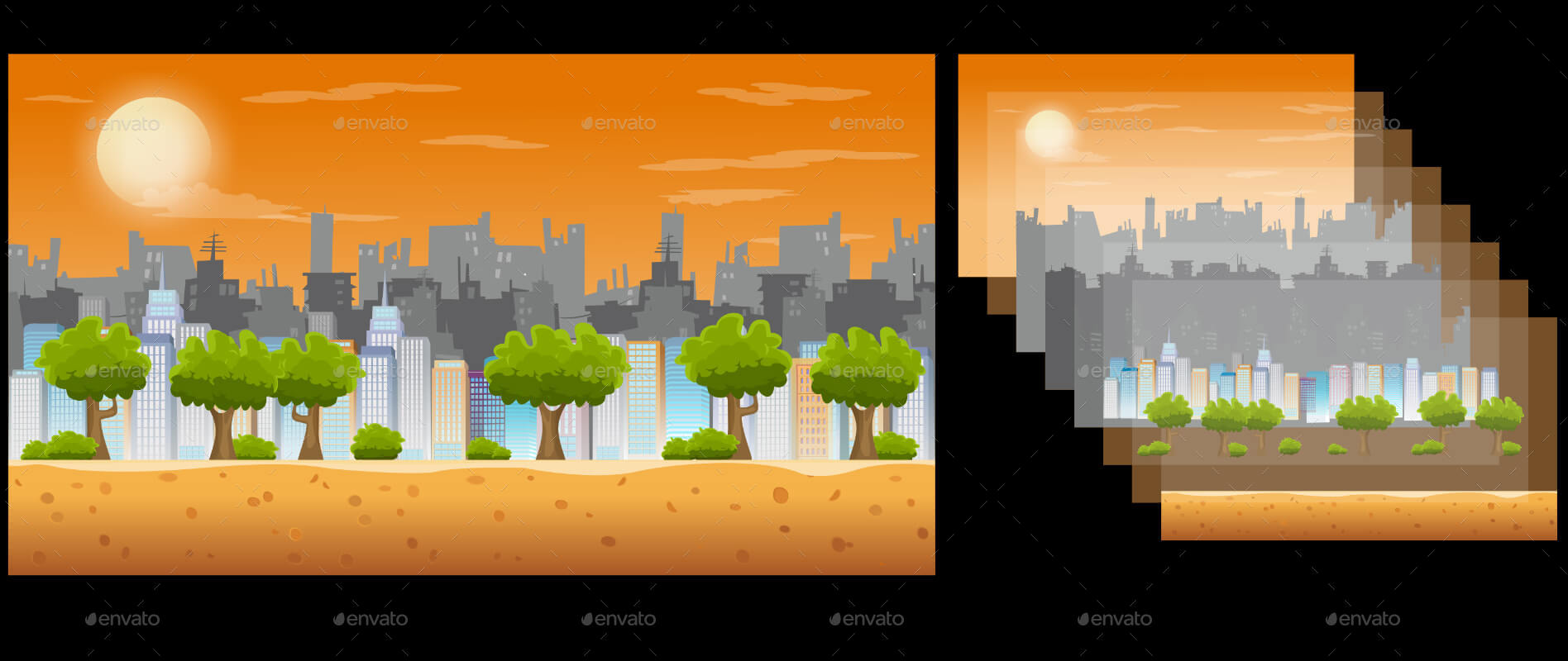 20 Vector Game Backgrounds - Parallax Scrolling, Game Assets | GraphicRiver