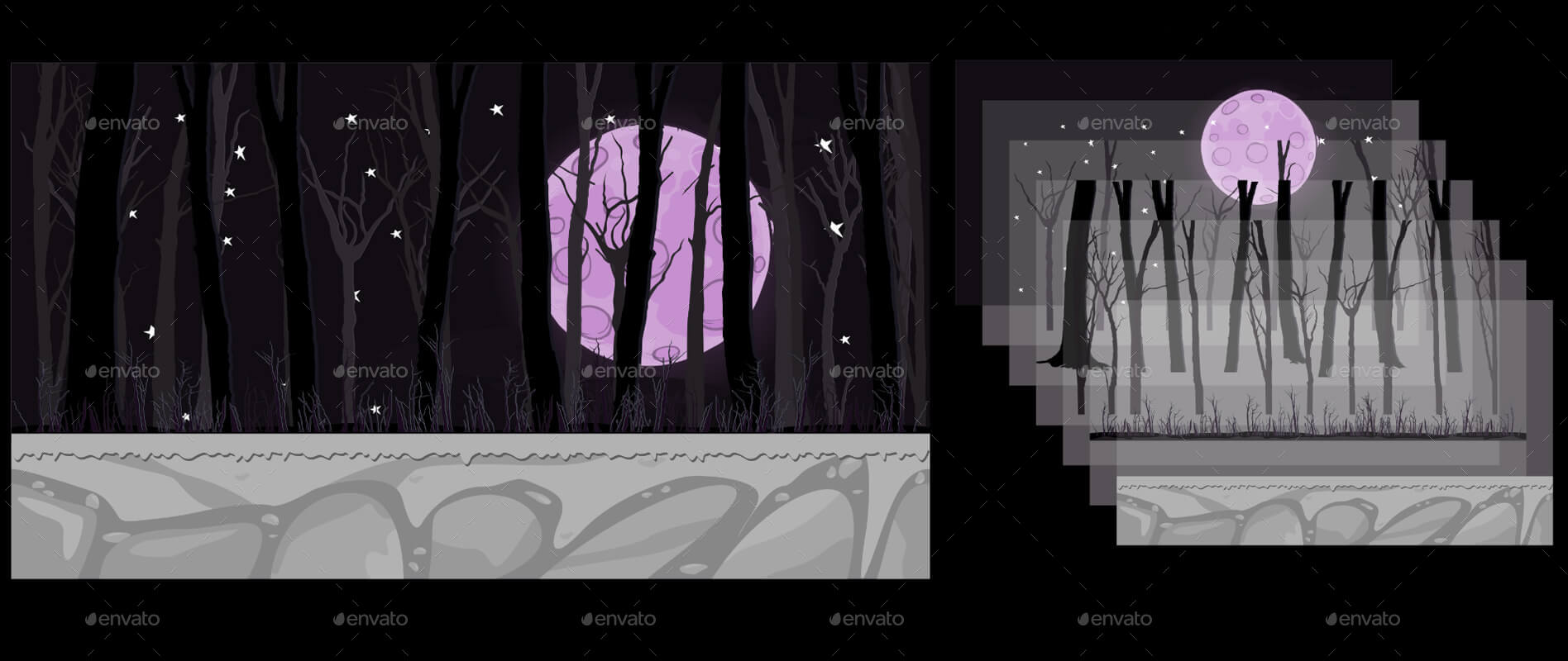 20 Vector Game Backgrounds - Parallax Scrolling, Game Assets | GraphicRiver