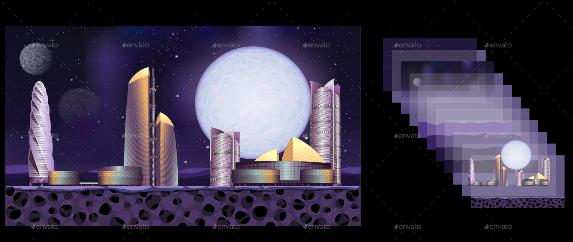 20 Vector Game Backgrounds - Parallax Scrolling, Game Assets | GraphicRiver