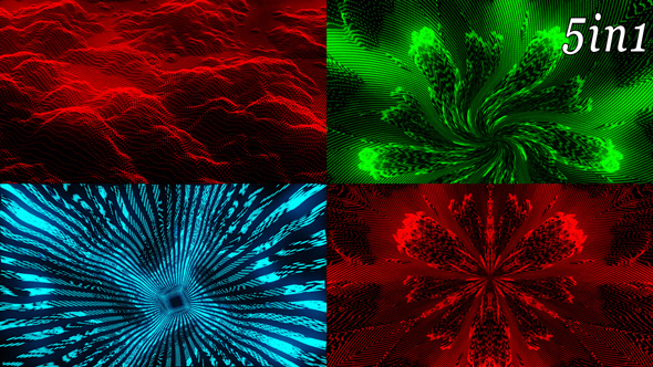 Energy String - VJ Loop Pack (5in1), Motion Graphics | VideoHive