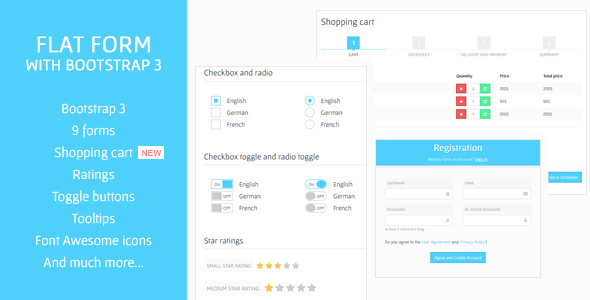 Flat Form with Bootstrap 3 by davidtovt | CodeCanyon
