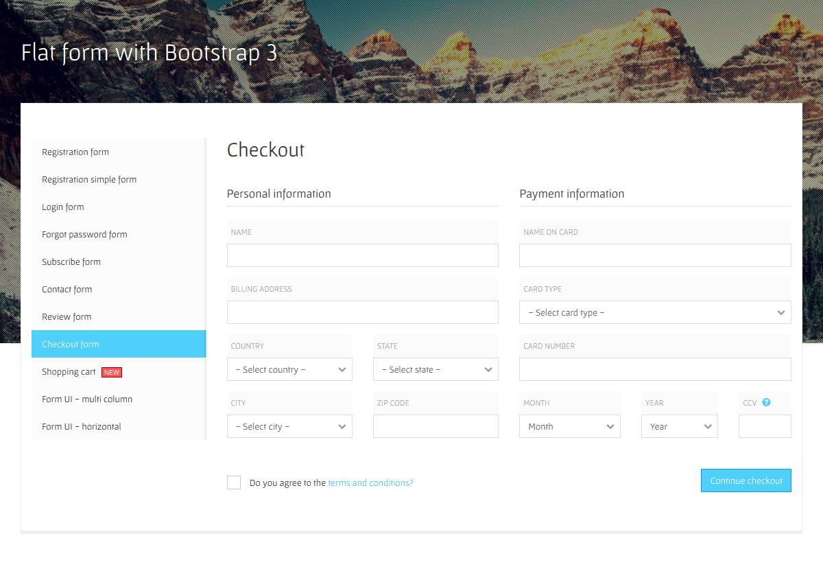 Flat Form with Bootstrap 3 by davidtovt | CodeCanyon