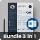 Resume Bundle 3 in 1, Print Templates | GraphicRiver