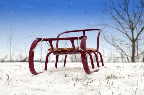 red sledge Stock Photo by perutskyy | PhotoDune