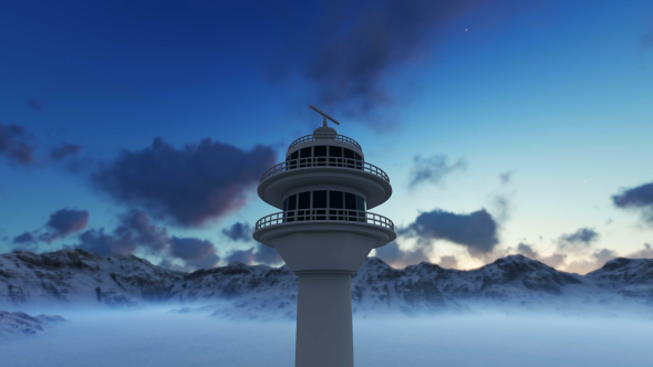 Radar Tower at Night, Motion Graphics | VideoHive
