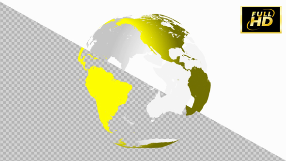 Earth Globe 3D (Yellow), Motion Graphics | VideoHive