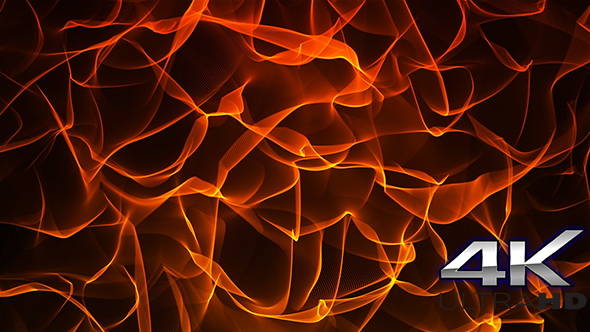 Red Waves Glowing Particles Background Loop, Motion Graphics | VideoHive