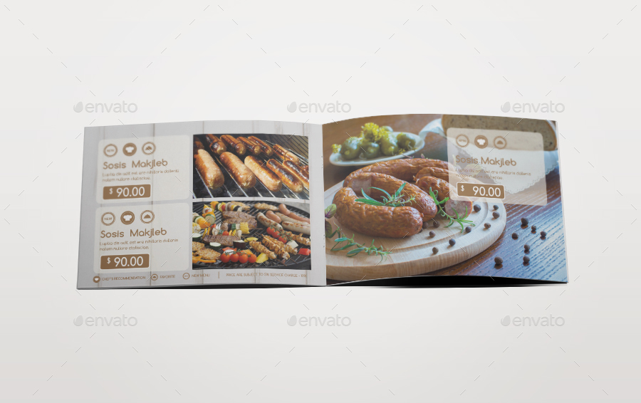 A5 Food Menu Brochure, Print Templates | GraphicRiver