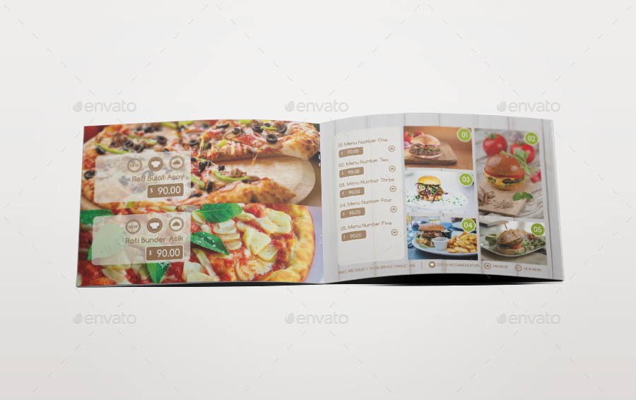 A5 Food Menu Brochure, Print Templates | GraphicRiver