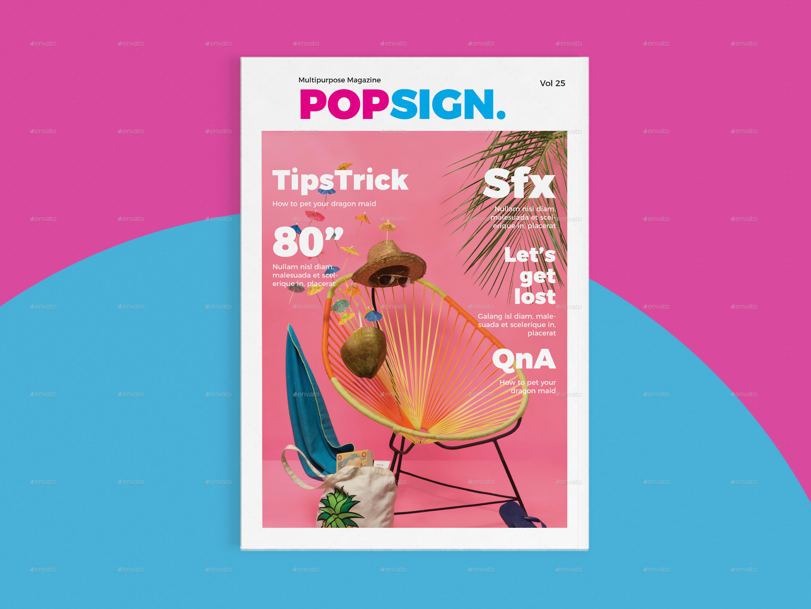 Popsign Multipurpose Magazine, Print Templates | GraphicRiver