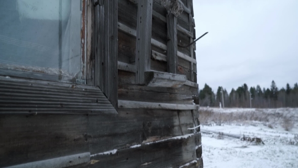 Old Grunge Shed in Russian Village, Stock Footage | VideoHive