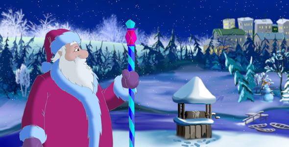 Santa Claus Blowing Cold Wind, Motion Graphics | VideoHive