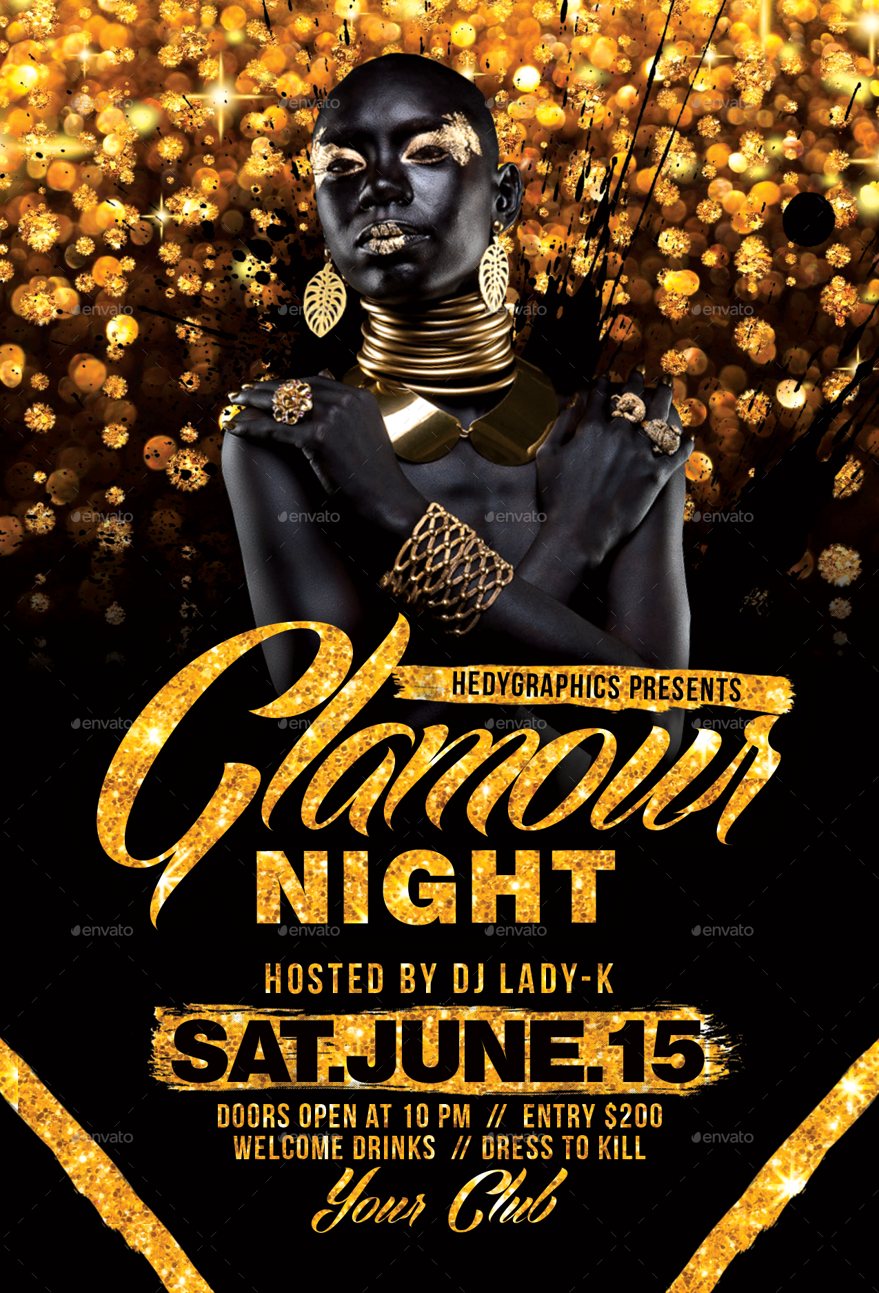 Glamour Night Flyer, Print Templates | GraphicRiver