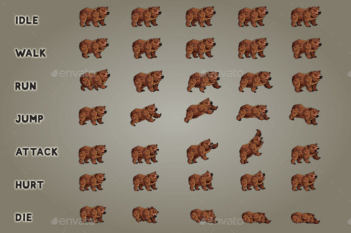 Druid 2D Game Character Sprite Sheet, Game Assets | GraphicRiver