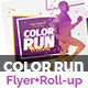 Color Run Festival Flyer & Roll-Up Banner, Print Templates | GraphicRiver