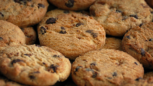 Choc Chip Cookies Rotating, Stock Footage | VideoHive