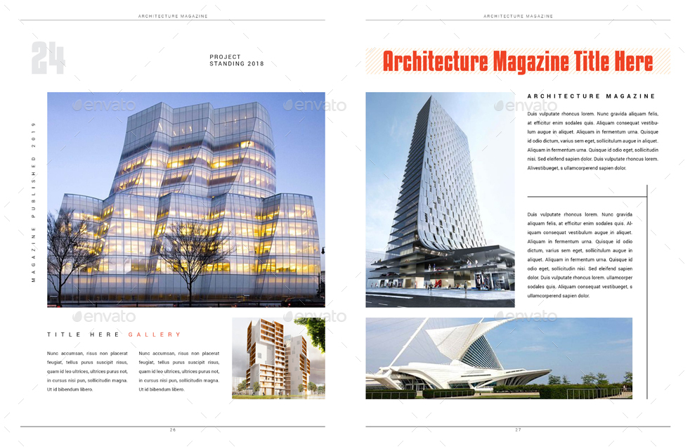 Modern Architecture Magazine, Print Templates | GraphicRiver