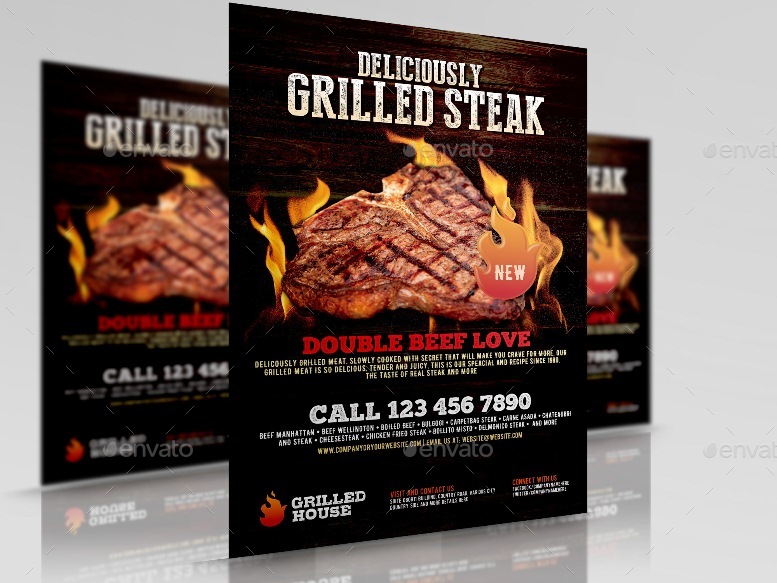 Steakhouse New Product Promotion, Print Templates | GraphicRiver