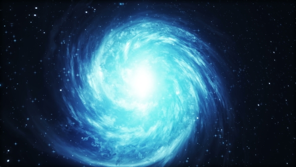Rotating Spiral Galaxy with Stars in Outer Space, Motion Graphics ...
