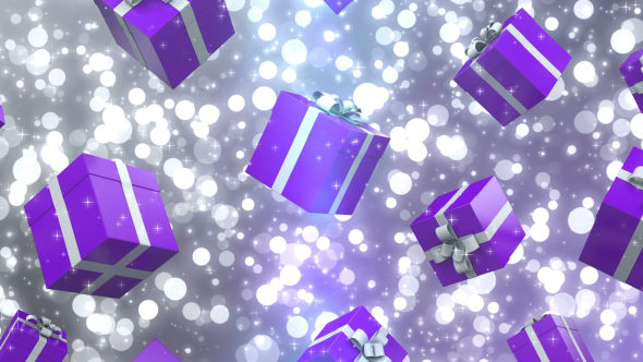 Purple Falling Gift Boxes, Motion Graphics | VideoHive