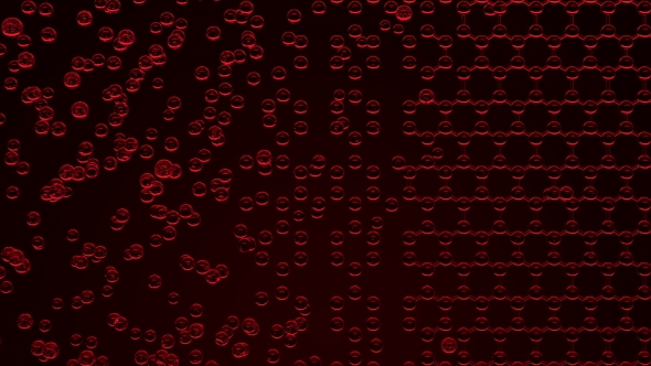 Creating Red Hexagonal Molecular Structure Model, Motion Graphics ...