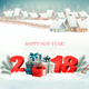 Christmas Holiday Background with Landscape and Village, Vectors ...