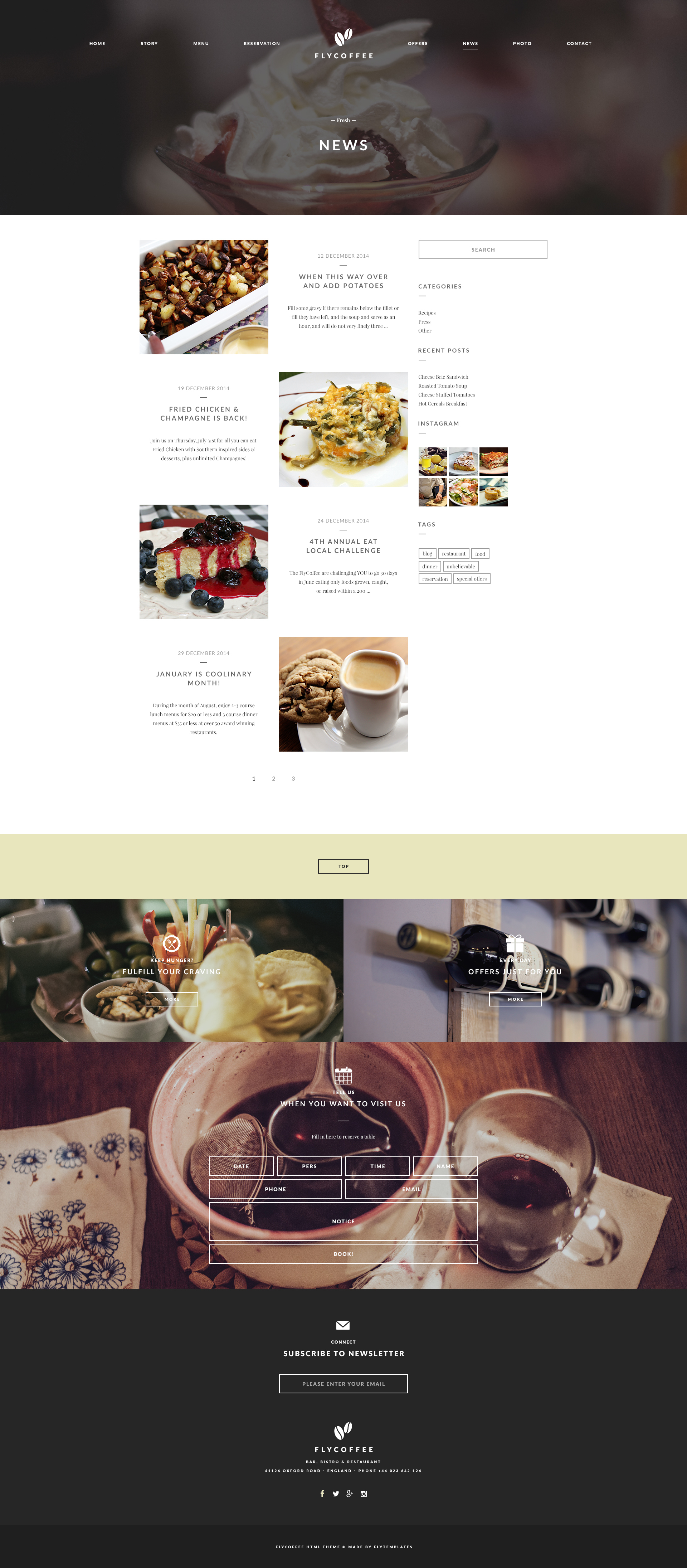FlyCoffee - Bar and Restaurant HTML Template by flytemplates | ThemeForest