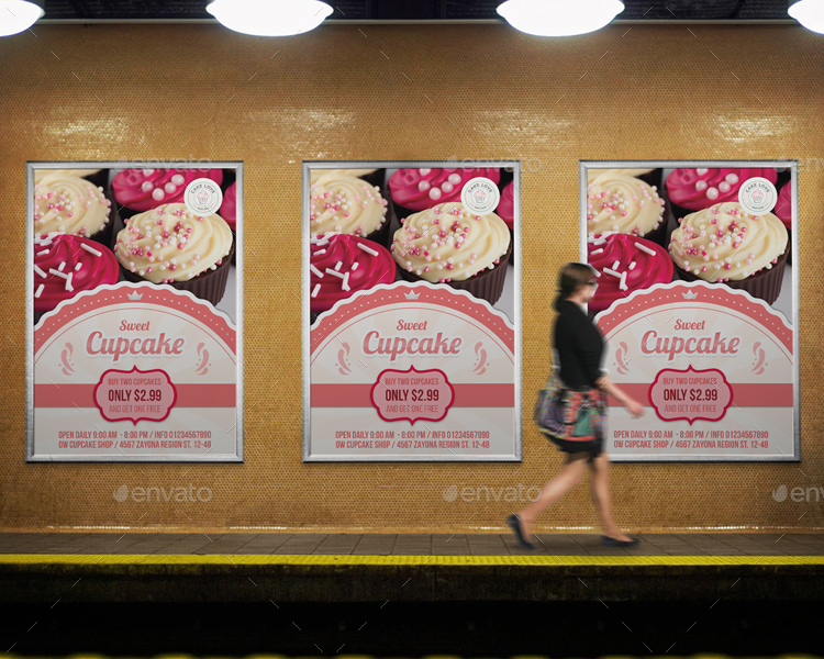 Cupcake Poster Template, Print Templates | GraphicRiver