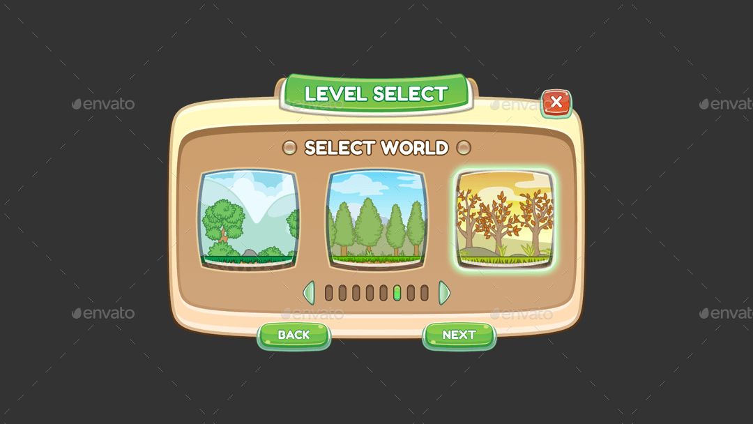 Game User Interfaces Kit - Game Screens, Buttons and Icons, Game Assets