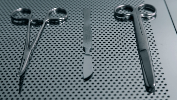 a Surgical Instrument Is Ready for Operation, Stock Footage | VideoHive