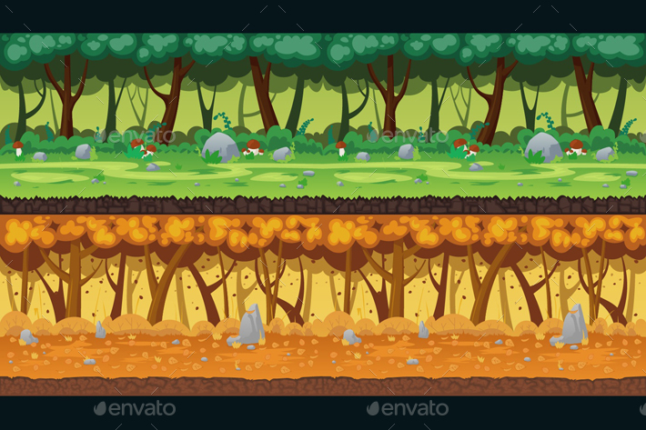 Parallax Forest 2D Backgrounds, Game Assets | GraphicRiver