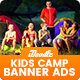 Kids Summer Camp Banners Ads, Web Elements | GraphicRiver