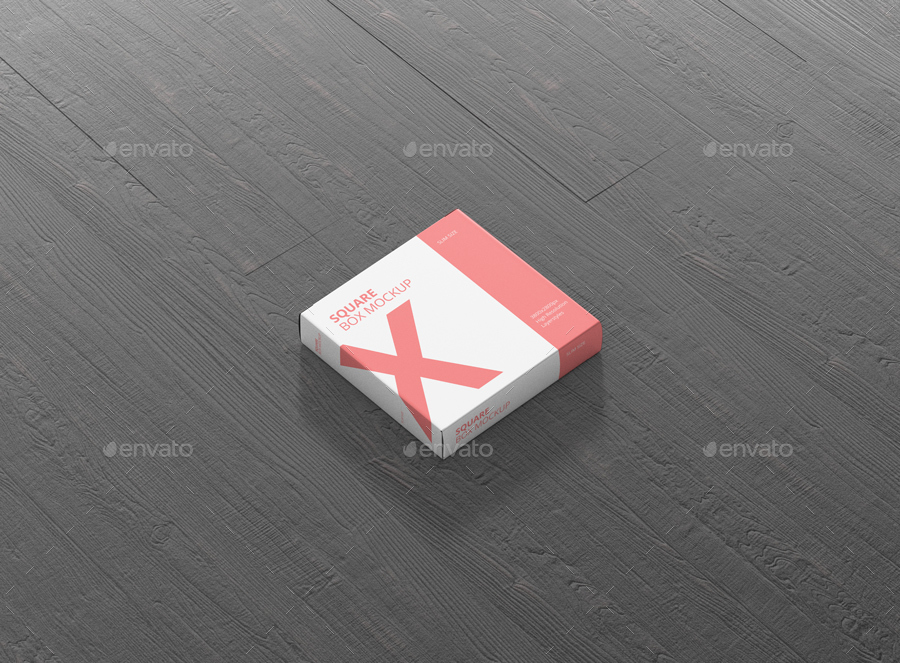Box Mockup - Square Slim Size, Graphics | GraphicRiver