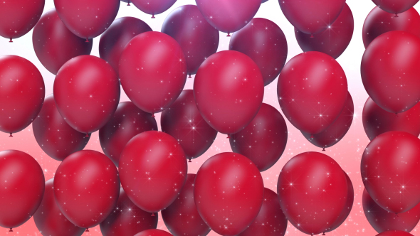 Red Balloons Loop, Motion Graphics | VideoHive
