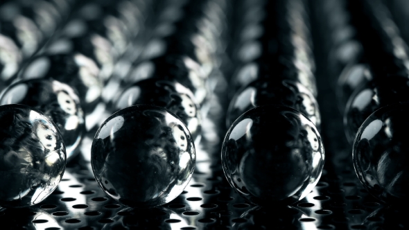 Rows of Glass Balls,the Camera Is in Motion, Stock Footage | VideoHive