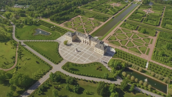 Aerial View of Konstantinovsky Palace, Stock Footage | VideoHive