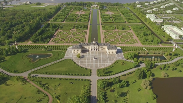 Aerial View of Konstantinovsky Palace, Stock Footage | VideoHive