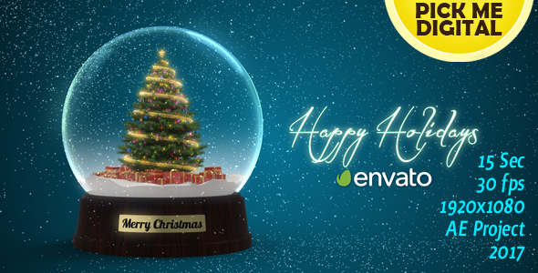 Snow Globe - Christmas Tree, After Effects Project Files | VideoHive