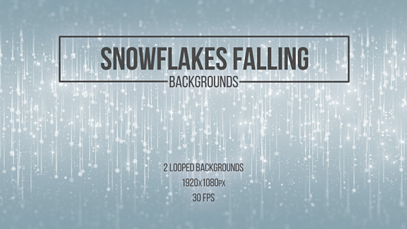 Snowflakes Falling Backgrounds, Motion Graphics | VideoHive