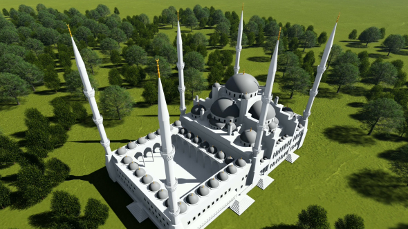 Top View of the White Mosque, Motion Graphics | VideoHive