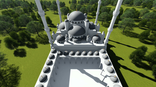 Top View of the Mosque, Motion Graphics | VideoHive