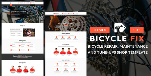 Bicycle Fix - Bicycle Repair, Maintenance and Tune-Ups Shop HTML5 ...