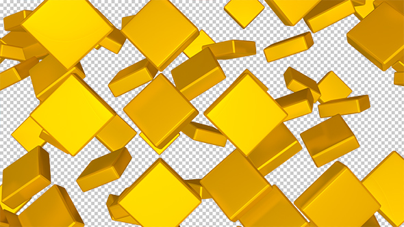 3D Slow Golden Rhombus Transition, Motion Graphics | VideoHive