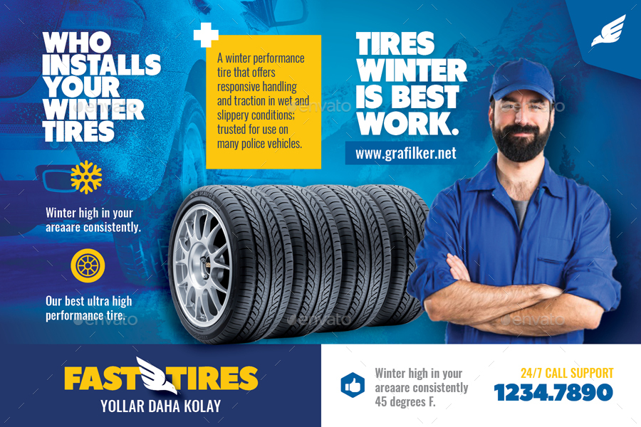 Auto Tires Bundle Templates, Print Templates | GraphicRiver