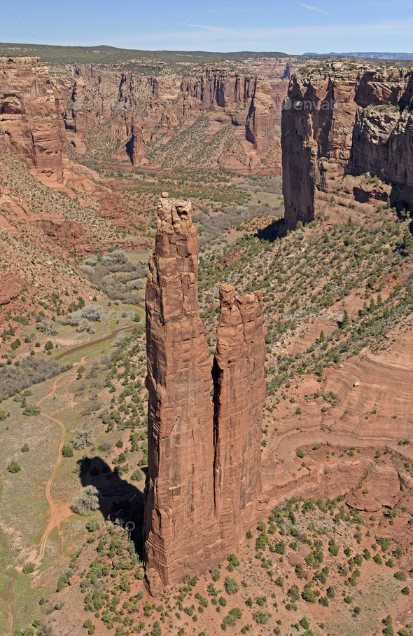 Spider Rock in the Desert Stock Photo by wildnerdpix | PhotoDune