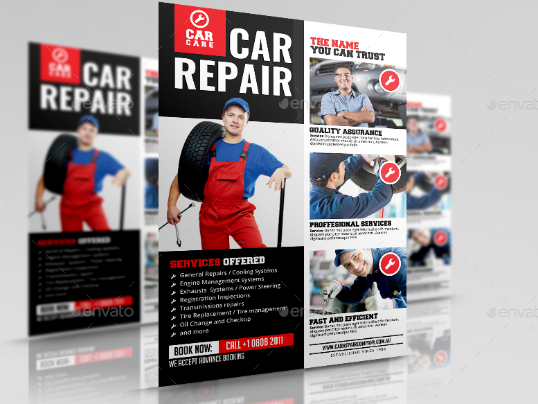 Car Repair Service Center, Print Templates | GraphicRiver