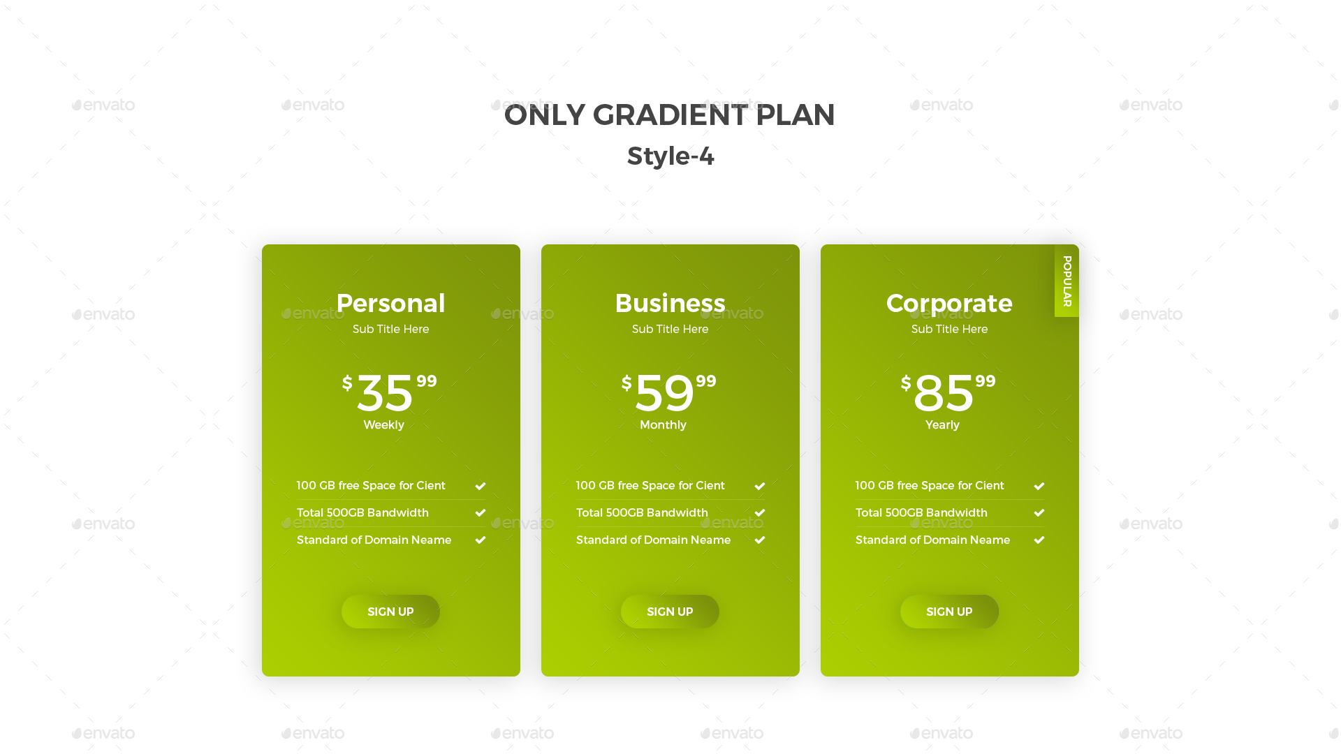 Modern PSD Pricing Tables, Web Elements | GraphicRiver
