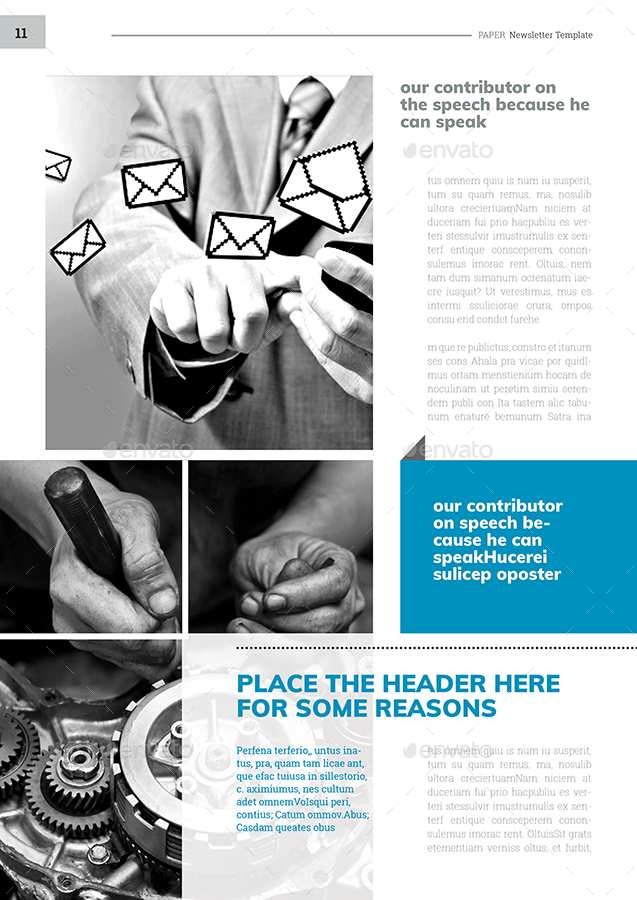 Papers Newsletter Template, Print Templates | GraphicRiver