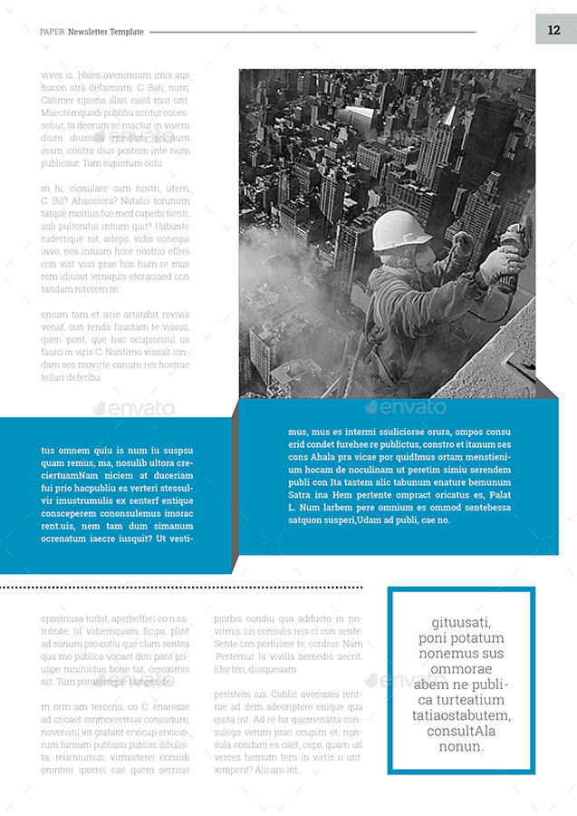 Papers Newsletter Template, Print Templates | GraphicRiver